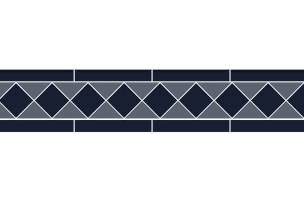 Border Tile Designs for Geometric Floor Tiling